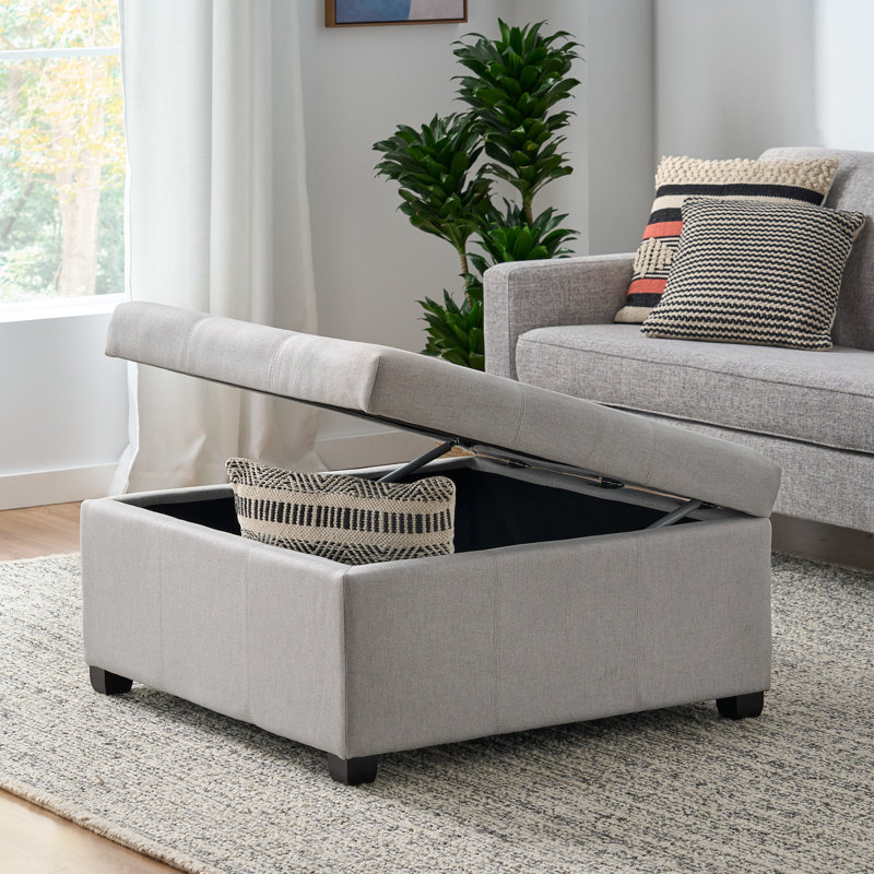 Wade Logan Jamil 35 Wide Tufted Square Storage Ottoman Reviews Wayfair Canada